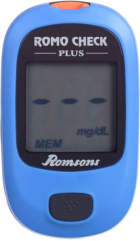 Romsons Romo Check Plus Blood Glucose Meter (Glucometer) Glucometer ...
