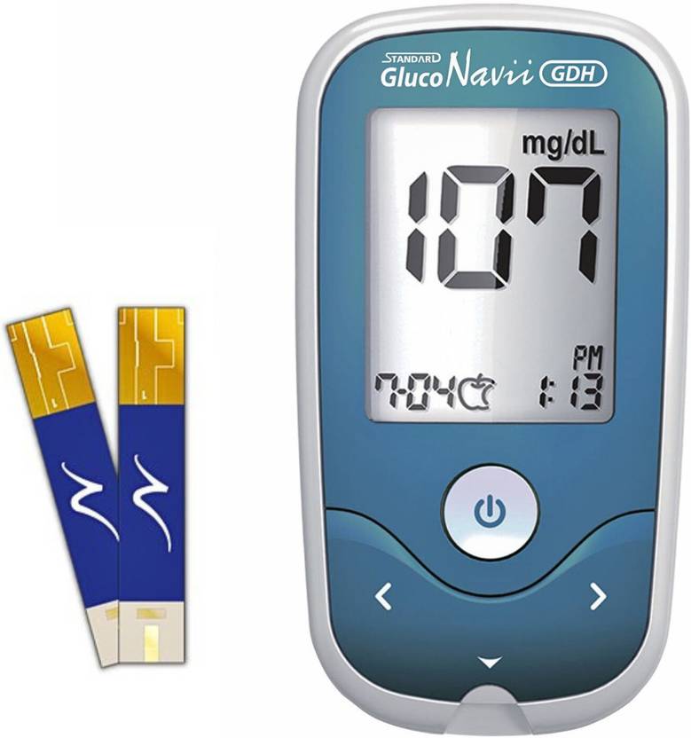STANDARD Gluco Navii GDH Blood Glucose Meter With 100 Strips & 100 Lancets Glucometer Price in ...
