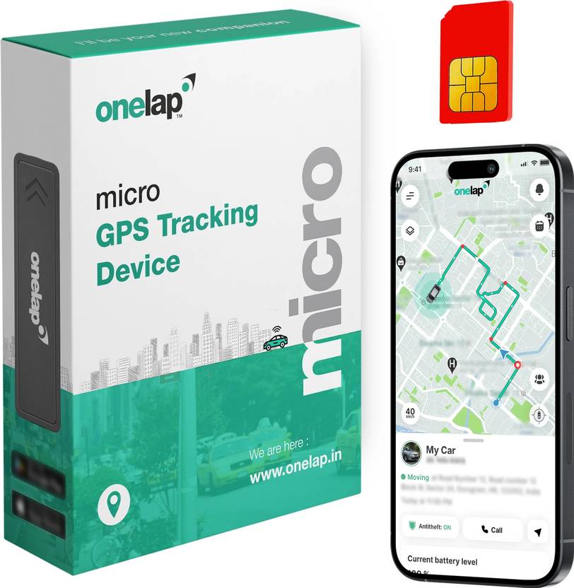 onelap Micro Wired GPS Tracker for Car, Bike, EV Scooty Truck with Engine ON/Off Alerts GPS ...
