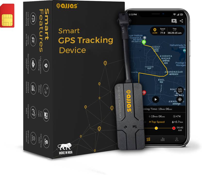 Ajjas Lite - Wired Tracker with Remote Engine Lock for Car, Bike, Truck ...