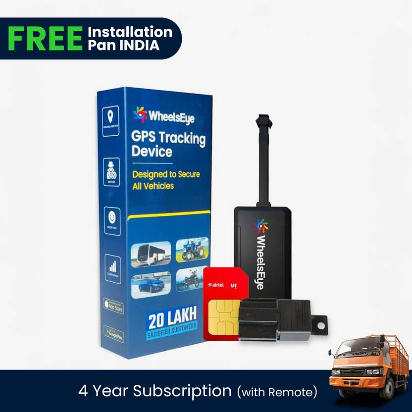WheelsEye GPS Tracking Device for Truck with Remote Lock - 4 Year ...