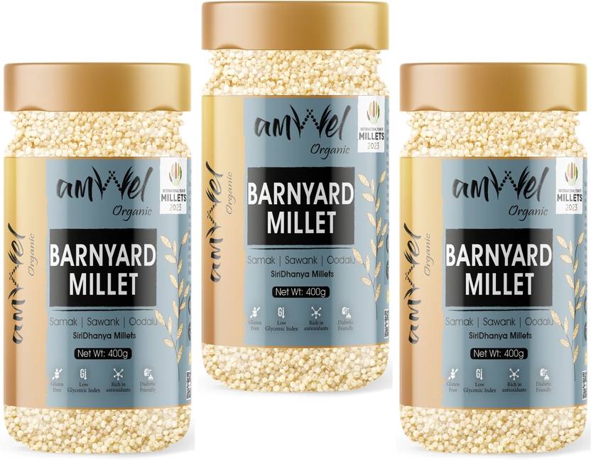 Amwel Organic Barnyard Millet | 400g x 3 pc | Siri Dhanya Millets ...