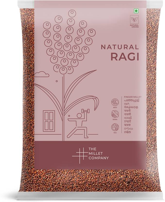 The Millet Company 1 Kg Natural Ragi, Nachni, Finger Millet, Organic ...