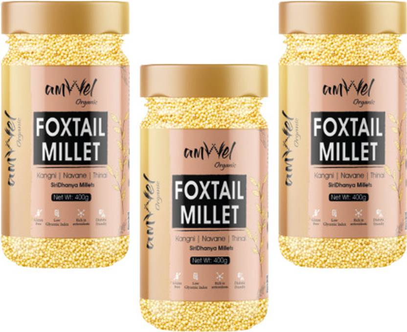 Amwel Organic Foxtail Millet | 400g x 3 pc | Siri Dhanya Millets ...
