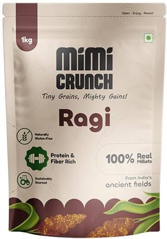 mimicrunch Ragi Raw Millet | Nutrient Dense Ancient Grain | 1kg Ragi ...