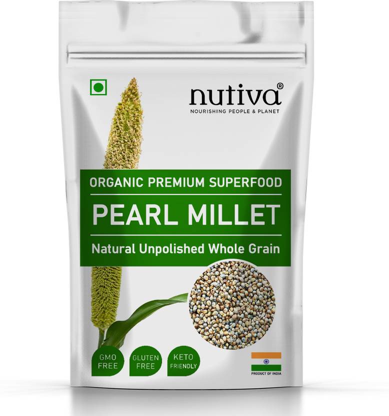 Nutiva Unpolished Bajra/Pearl Millets 100g (Sajje/Kambu/Pindi/Sajjalu ...