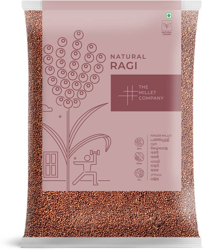 The Millet Company 500G Natural Ragi, Nachni, Finger Millet, Organic ...