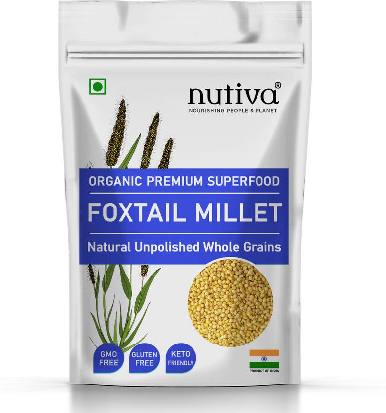 Nutiva Unpolished Kangni/Foxtail Millets 500g (Navane/Kaon/Kakum ...