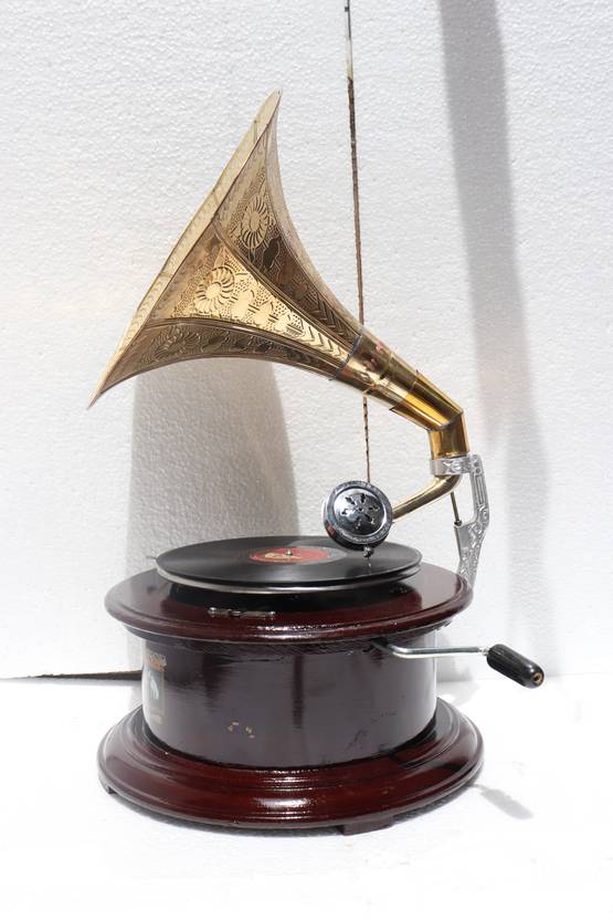 HMV STUDIO Antique replica gramophone player wooden gramophone with 1 ...