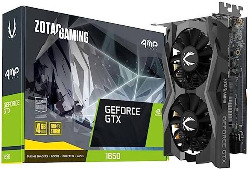 ZOTAC GAMING GeForce GTX 1650 AMP Core GDDR6 GDDR6 4 GB NVIDIA Chipset ...