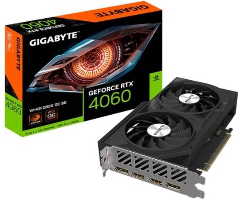 GIGABYTE GV-N4060WF2OC-8GD GDDR6 8 GB NVIDIA Chipset 128 bit 17000 MHz ...