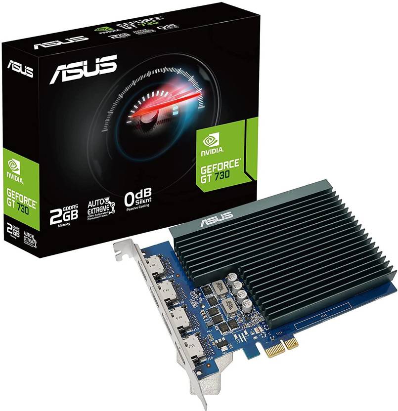 ASUS GeForce GT 730 2GB GDDR5 64-Bit Graphics Card with 4-HDMI ports ...