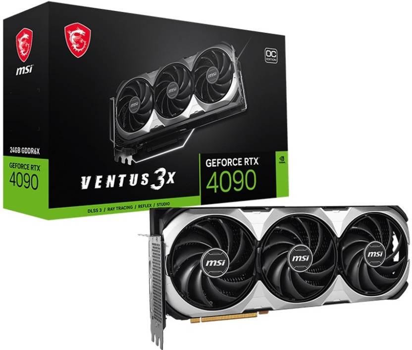MSI GeForce RTX 4090 VENTUS 3X E 24G OC GDDR6X 24 GB NVIDIA Chipset 384 ...