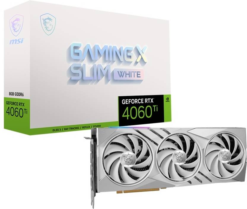MSI GeForce RTX 4060 Ti GAMING X SLIM WHITE 8G GDDR6 8 GB NVIDIA ...