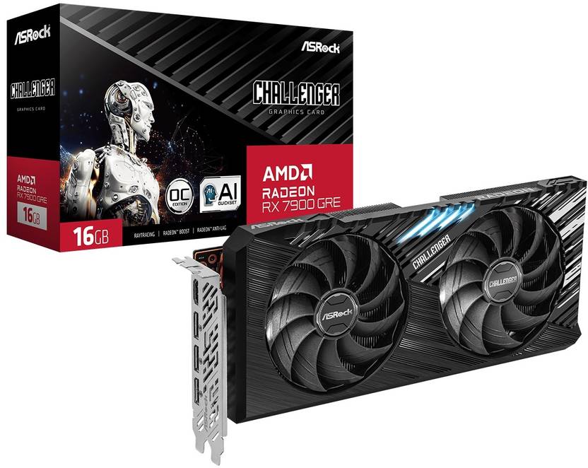 ASRock RX 7900 GRE GDDR6 16 GB AMD Radeon Chipset 256 bit 2293 MHz ...