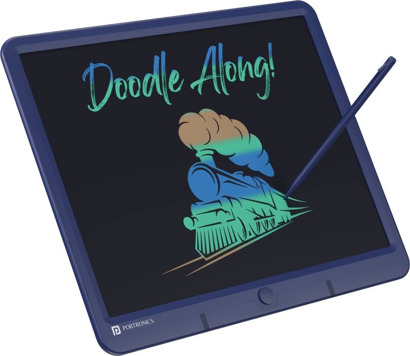 Portronics Ruffpad 15M Re-Writable Multicolor LCD 15 Inch Writing Pad ...