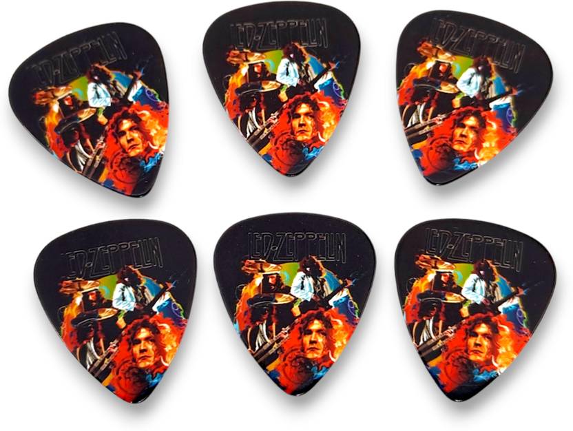 WorldForU Rock Band Logo Led Zeppelin band Guitar Picks, Set of 6 ...