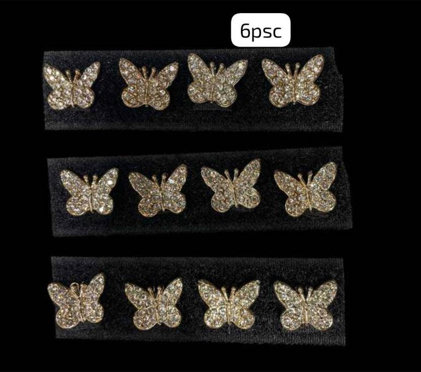 Ruhi Hair accessories for women wedding (6pcs) velcro butterfly hair ...