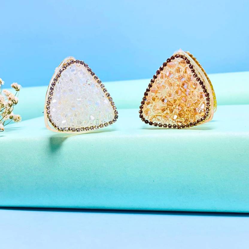 MANSIYAORANGE Combo Of 2 Fancy Party Wear Crystal Claw Clips Clutre ...