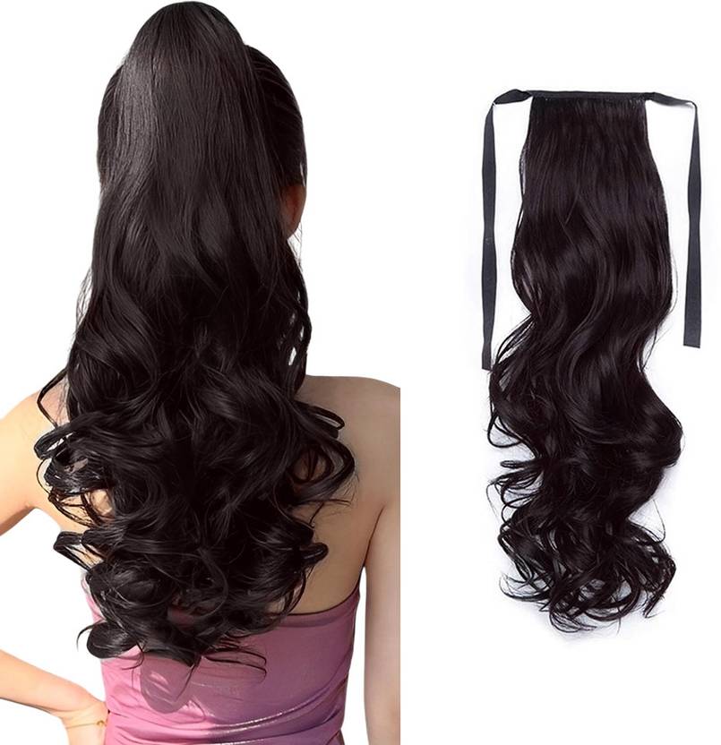 VIVIAN Women's Full Head Ribbon 24 Inch Extension Wig Synthetic Natural ...