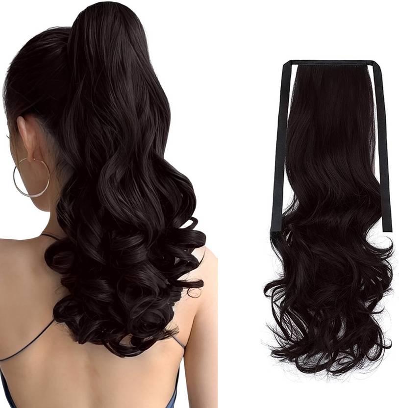Views Wavy Extension 3/4 Full Head Curly Synthetic Extensions, Brown ...