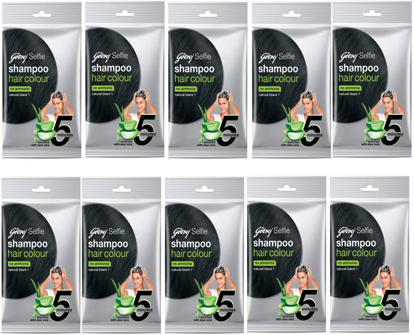 Godrej Expert Natural Black 1 Easy 5 Minute Hair Color Shampoo Based ...