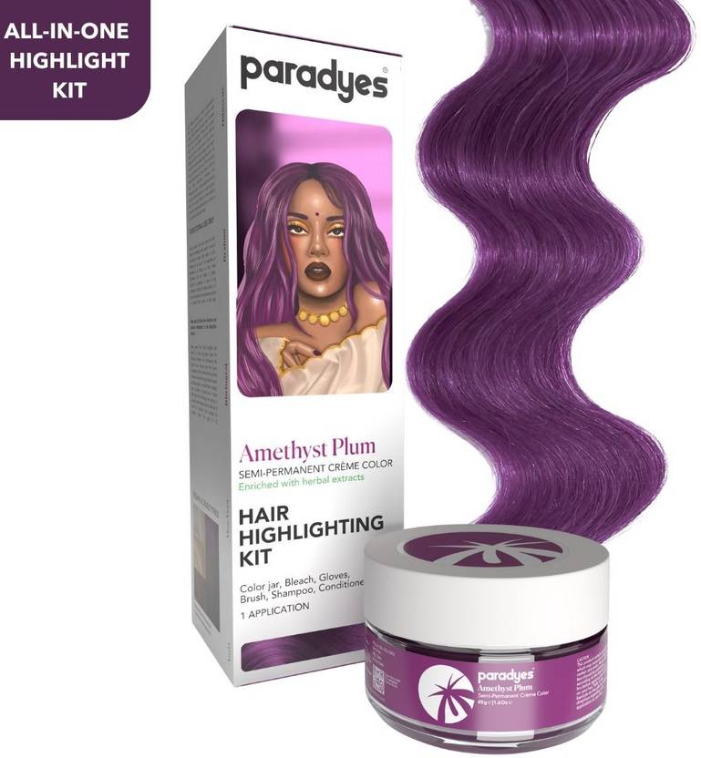 Paradyes Ammonia Free Amethyst Plum Semi-permanent Hair Color ...