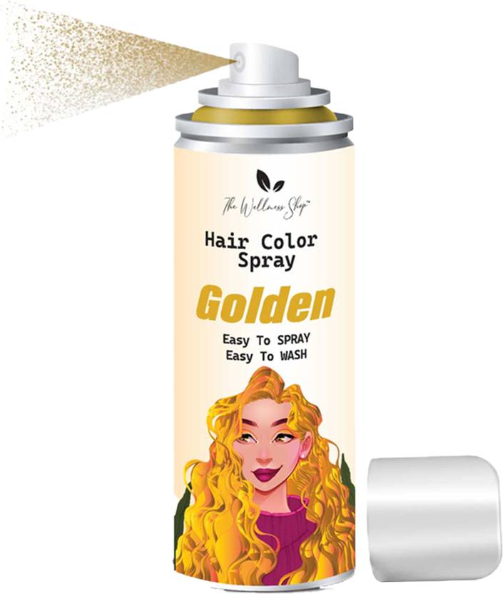 The Wellness Shop Temporary Golden Yellow Hair Color Spray with Argan ...