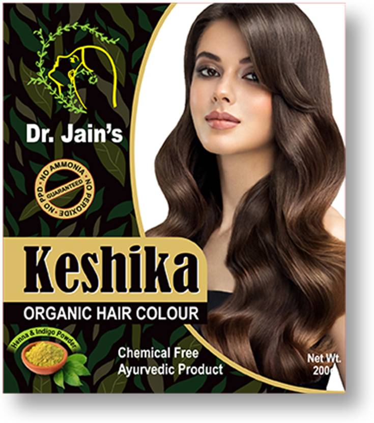 Dr. Jain's Keshika Organic Black|Hair Colour|For Grey Hair|100% Natural ...