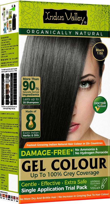 Indus Valley Damage Free Gel 100% Grey Coverage Hair Color Trial Pack ...