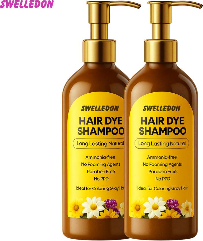 SWELLEDON Japanese Hair Dye Natural Hair Tint Gentle on Scalp , BLACK ...