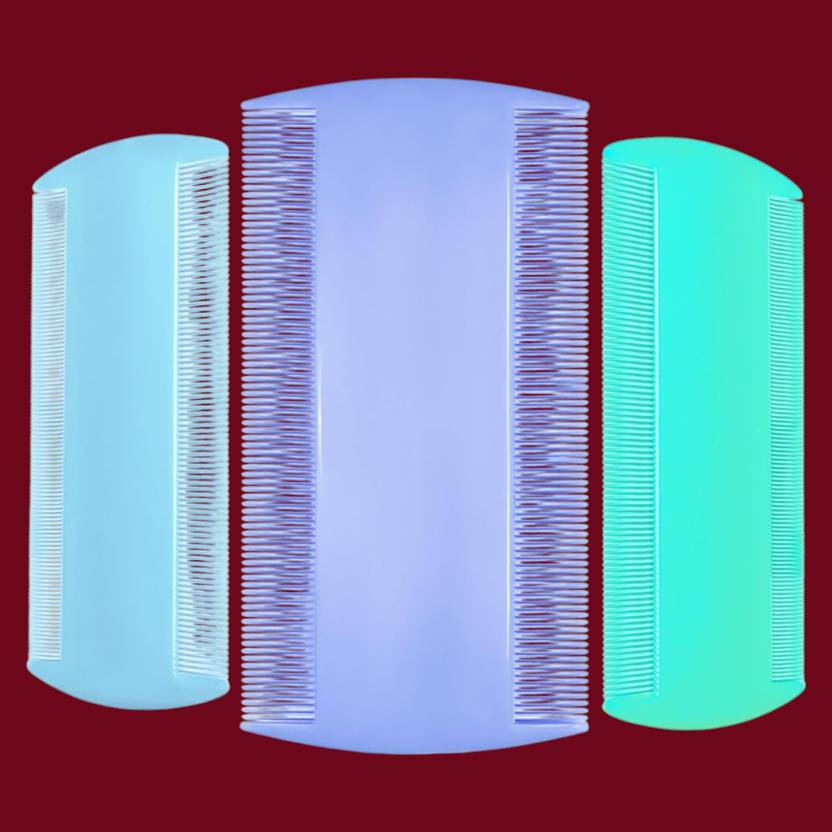 Kaworas Nits Removal Comb Set of 3 Fine Tooth for Kids Adults Hair ...