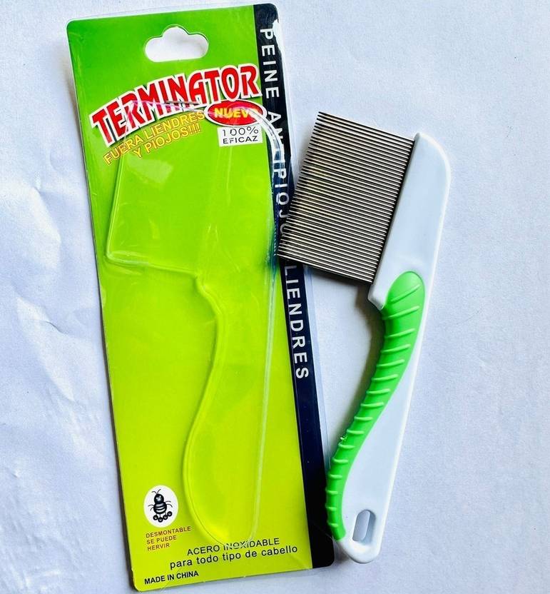 gmet Stainless Steel Lice Treatment Comb for Head Lice Remover Lice Egg ...