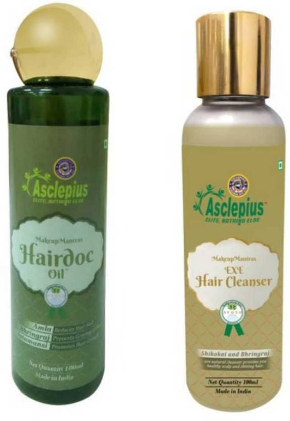 Asclepius Hair Doc 100 ml & Ex Hair 100ml (Pack Of 2) Hair Oil - Price ...