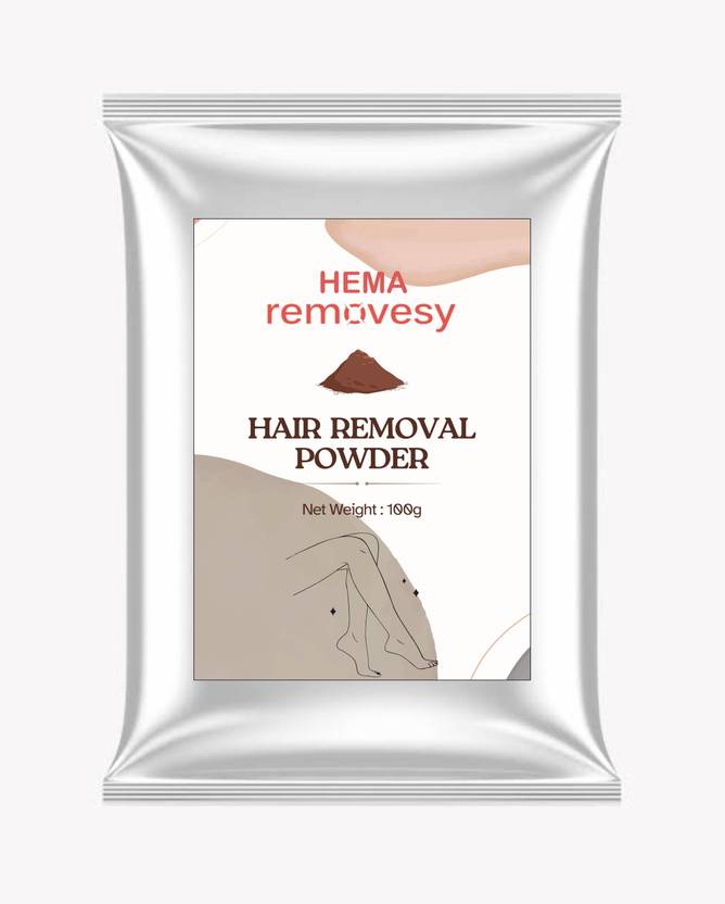 hema Herbal Hair Remover Powder - Safe for All Skin Types, Chemical ...