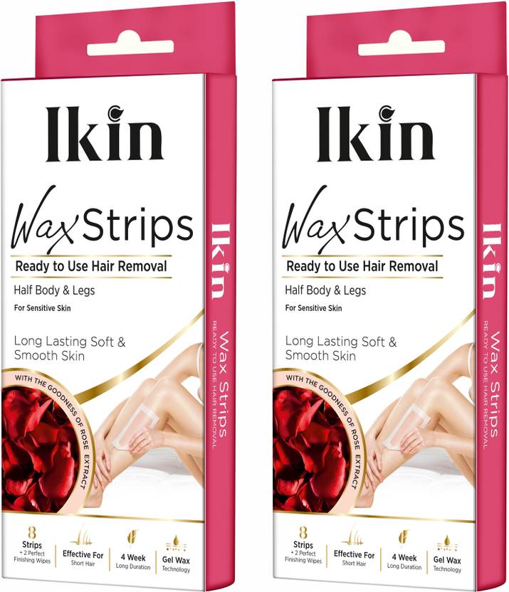 Ikin Instant Wax Strip with Rose Extract For Sensitive Skin (Pack of 2 ...