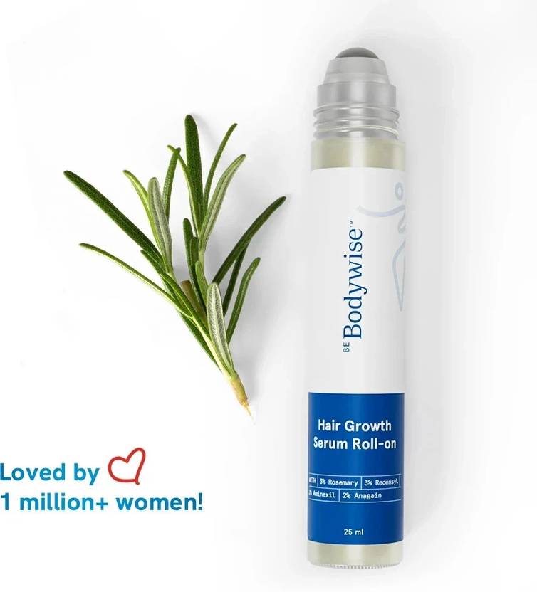 Be Bodywise 3% Rosemary Hair Growth Serum Roll On | For Thicker ...