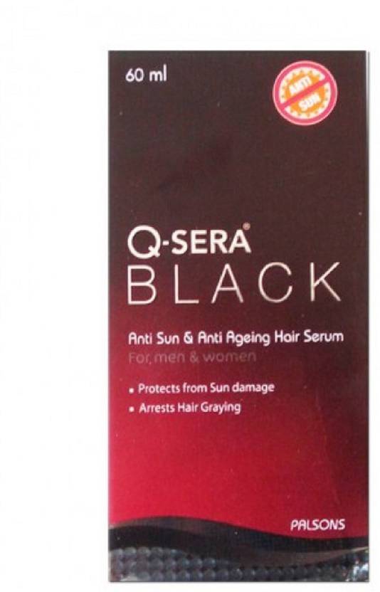 Q-SERA Black Anti Sun & Anti Ageing Hair Serum (60 ml) - Price in India ...