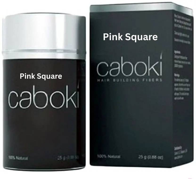 Pink Square Hair Fiber Black | For Professional Grade Hair Coverage ...
