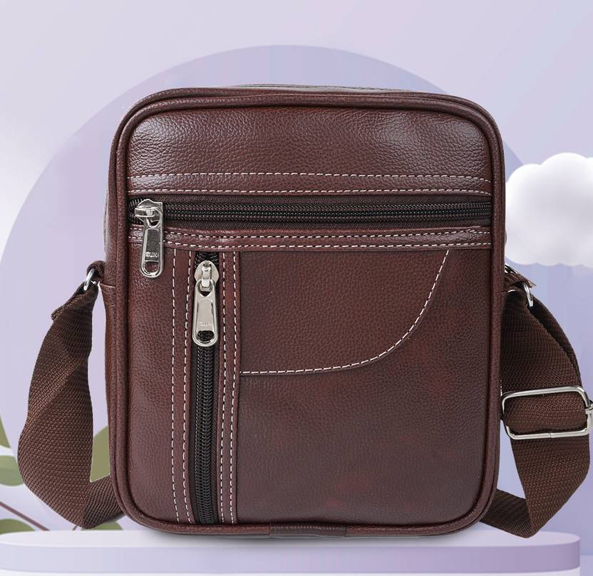 Buy bellira Men Brown Messenger Bag RED Online @ Best Price in India ...