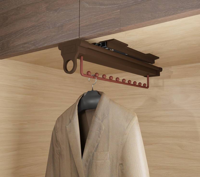 LAPO Sliding Pull Out Pants Hangers Rack for Closet Wardrobe/Clothe ...