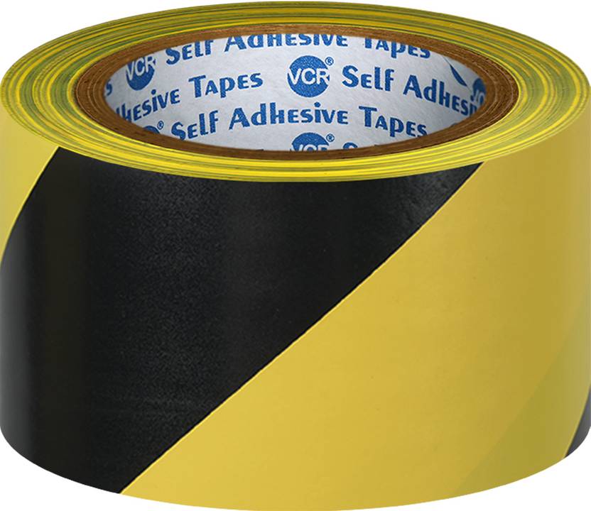 VCR Black & Yellow Floor Marking Tape 18 Meters in Length 48mm / 02 ...