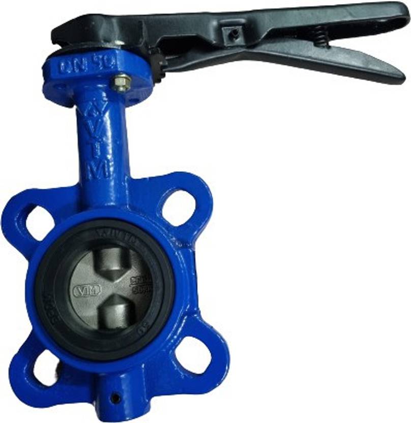 UTAM 2" CAST IRON BUTTERFLY VALVE WAFER TYPE WITH SS DISK AND NITRILE ...