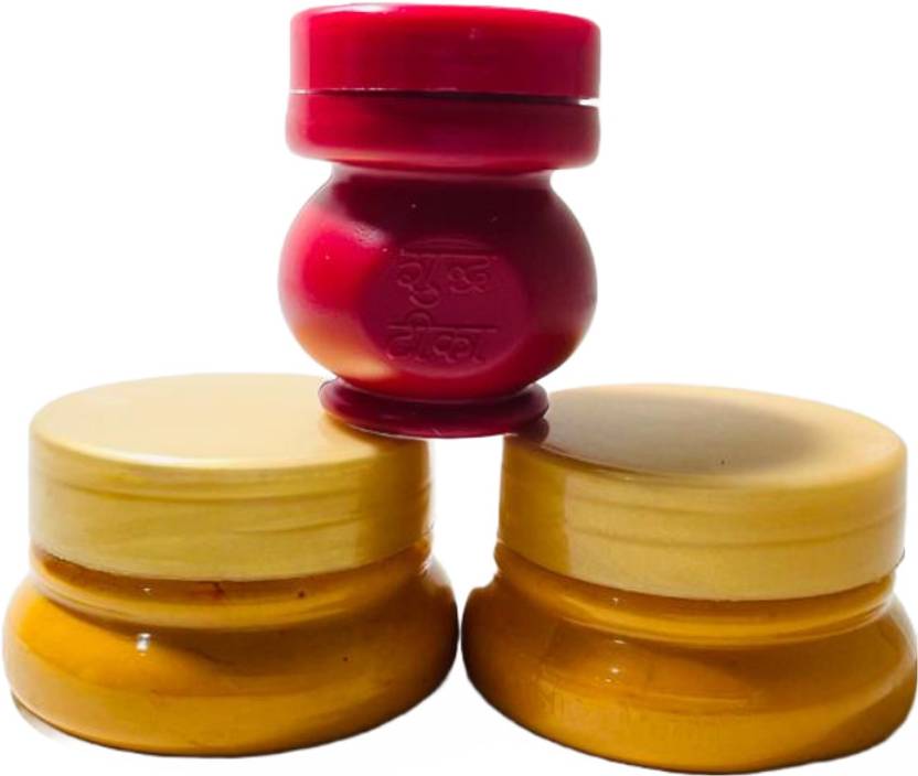 anilStore Pack of 2 Yellow Liquid Chandan Tilak with Red Chandan Tilak Free (180 gm) Price in ...