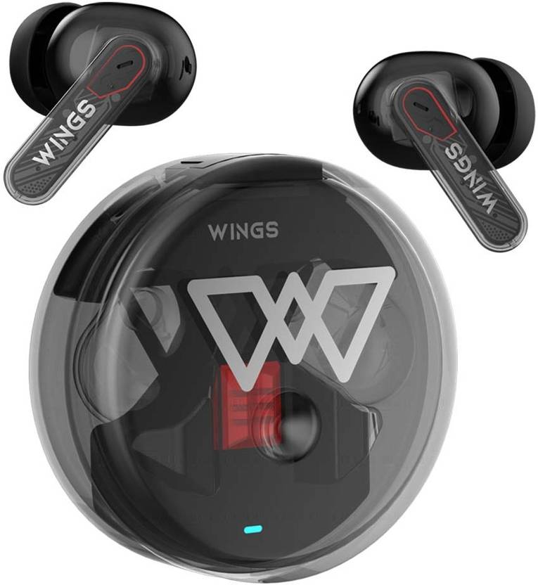 WINGS Phantom340 ANC Quad ENC Mic,Sync App Support Wireless Earbuds ...