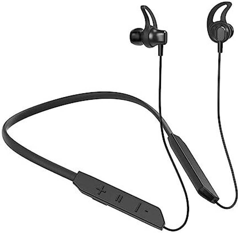 ATWORE BT Max Wireless Neckband Bluetooth Headset (Black, In the Ear) Bluetooth Price in India ...