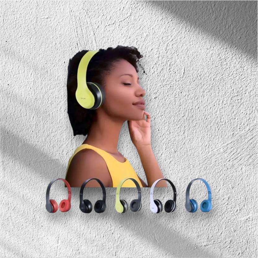 GDS Bluetooth Headphones with Mic and SD Card Slot, Long Battery ...