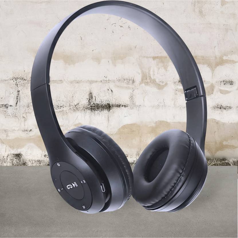 AIZINA Power Backup Headphones with Mic & SD Card Slot_8H Bluetooth ...