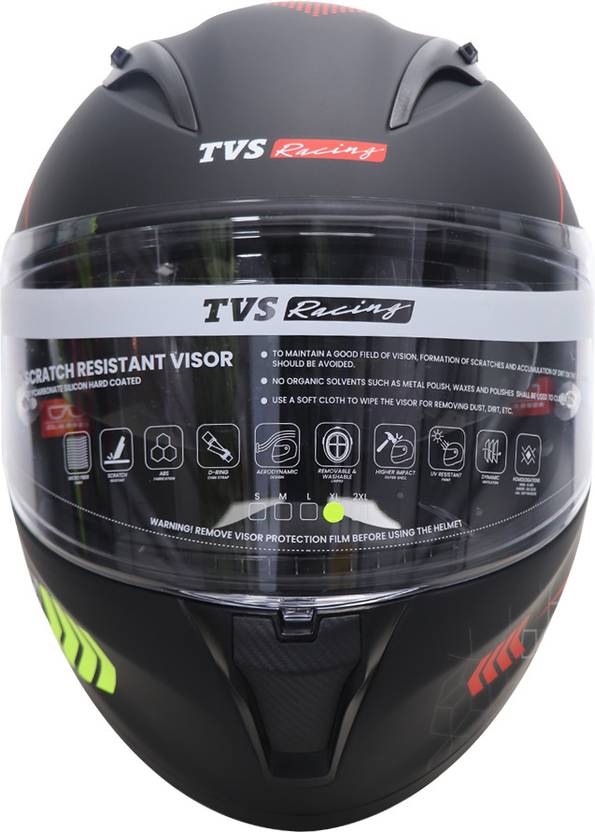 TVS Racing Bluetooth Ready Helmet for Men's Bike: Full Face Helmet for ...
