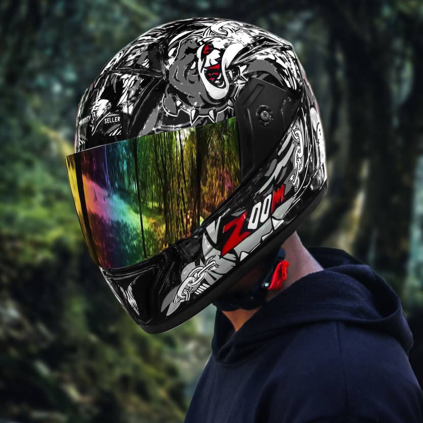 YOURCITYSELLER super sliver rambo glass Motorbike Helmet - Buy ...